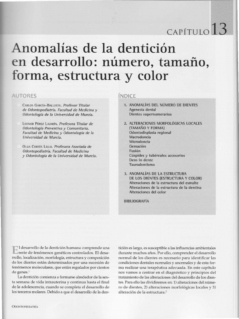 Odontopediatría Boj-Català 2 Cap | PDF | Diente humano | Anatomia dental