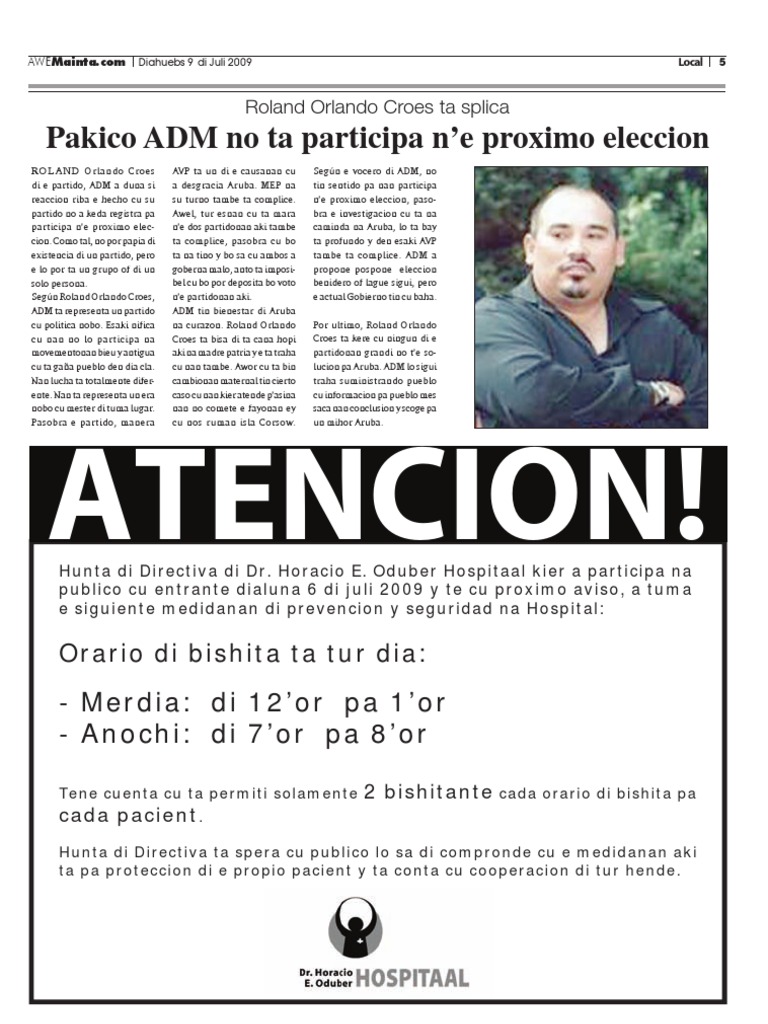 Roland Croes - Partido ADM | PDF