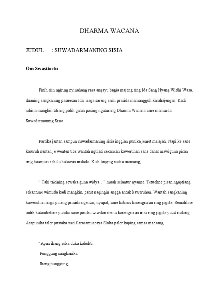 Dharma Wacana | PDF