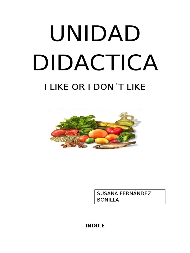 I Like I Don't Like Alimentos | PDF | Aprendizaje | Plan de estudios