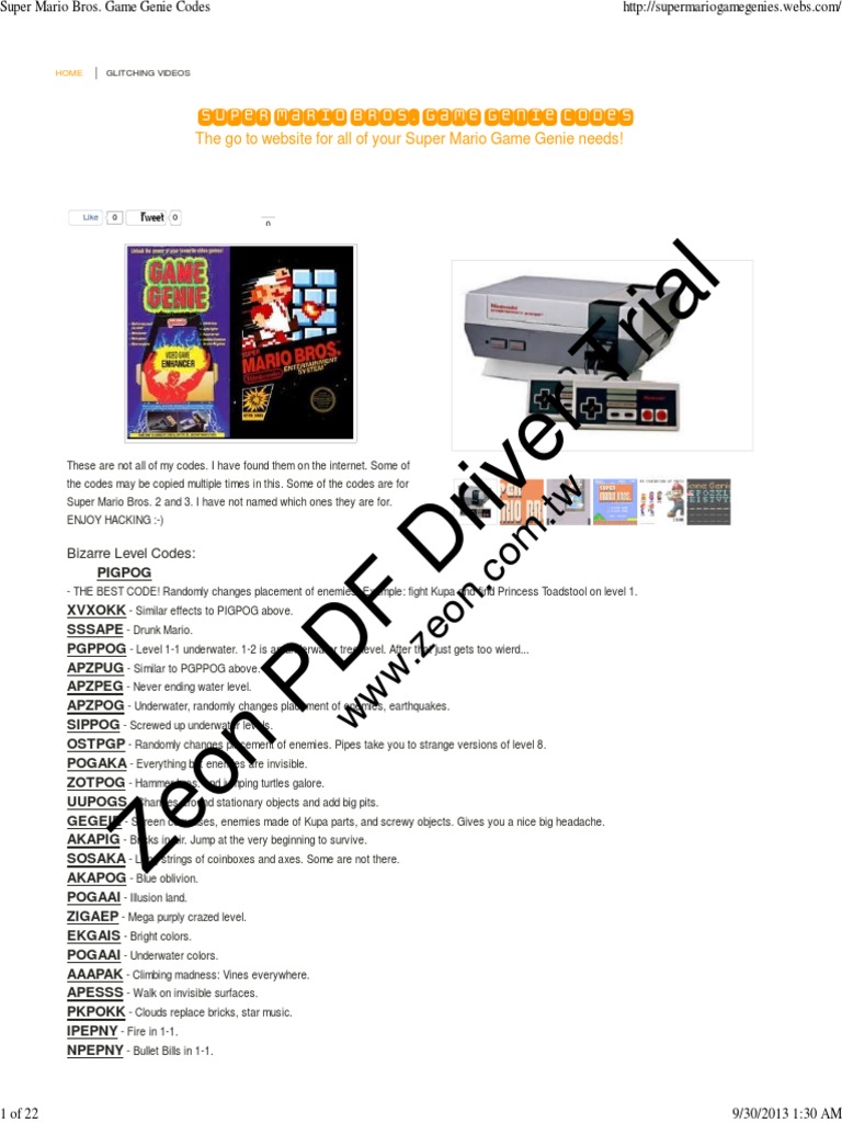 Super Mario Bros Pdf Mario Nintendo