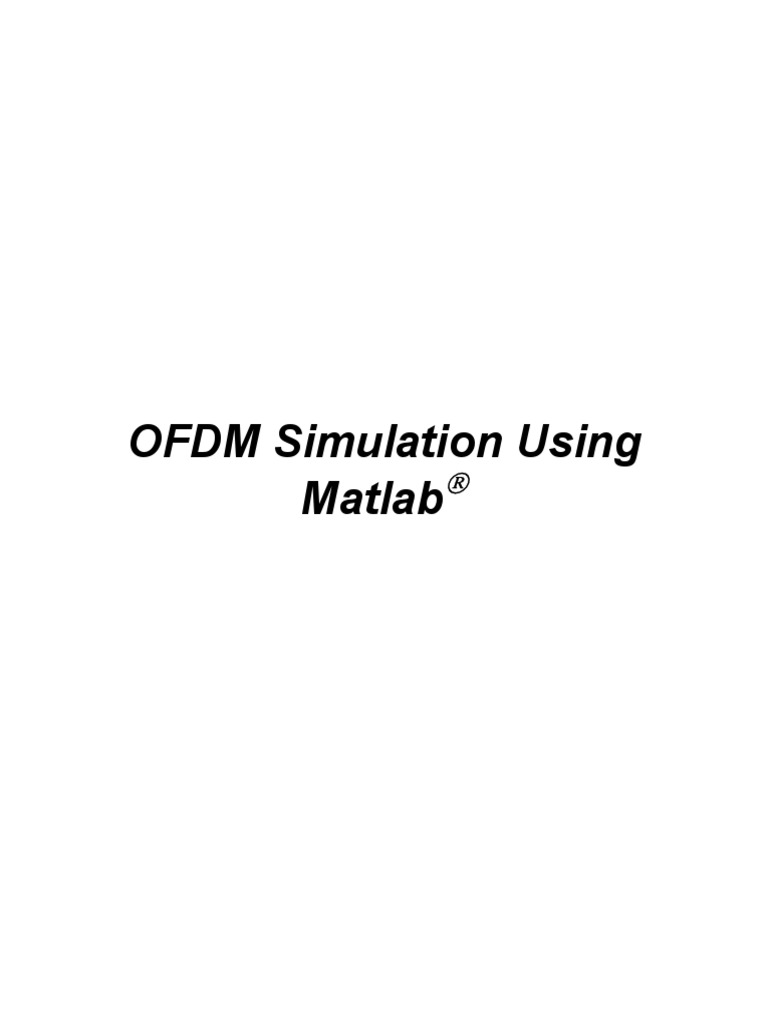 OFDM Simulation Using Matlab | PDF | Business