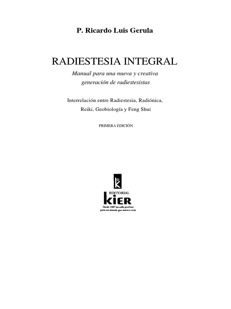 Radiestesia - Radionica. R. L. Gerula. | PDF | Radiestesia | Radiación ...