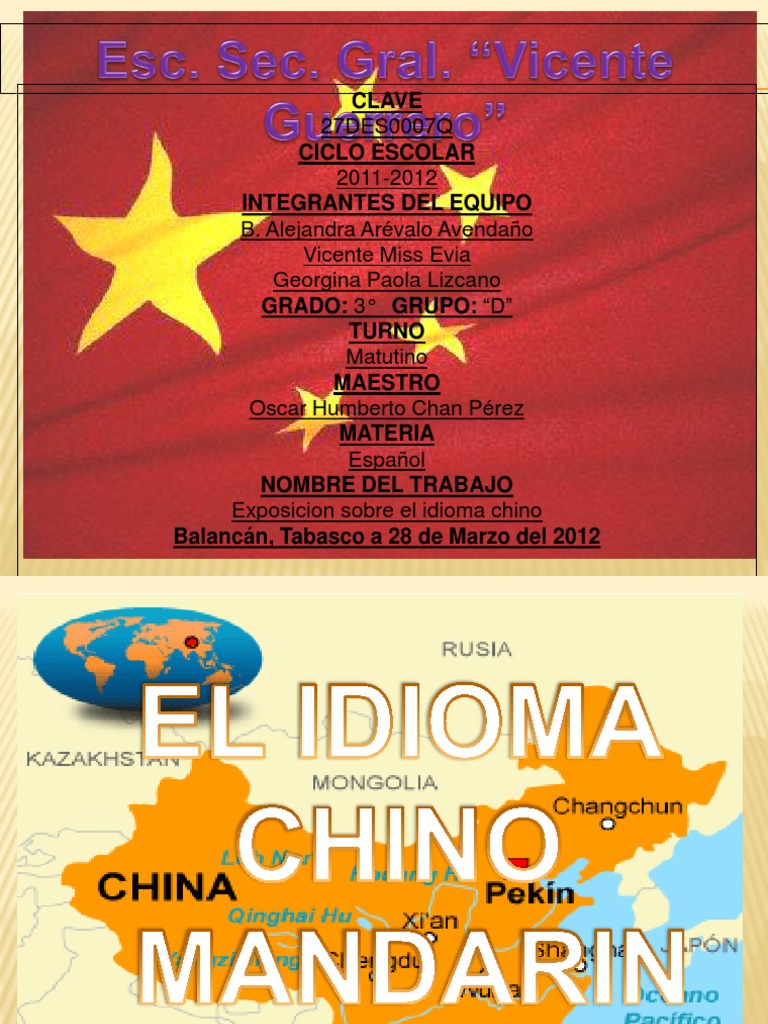 El Idioma Chino Mandarin | PDF | Idioma chino | Idiomas de Hong Kong