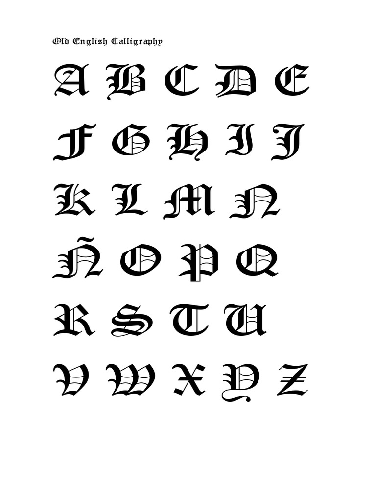 Old English Calligraphy Calligraphy | PDF