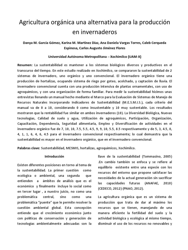 Mesmis Ejemplo 1 | PDF | Agricultura ecológica | Agricultura