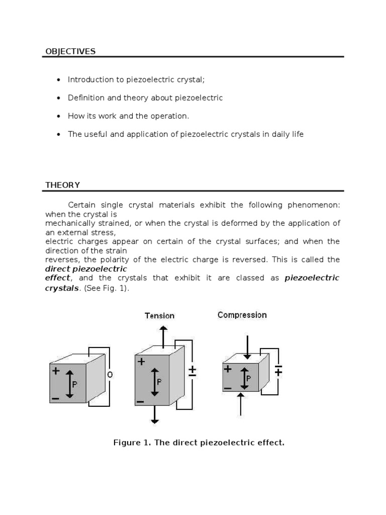 Piezoelectric Crystal | PDF | Piezoelectricity | Electricity
