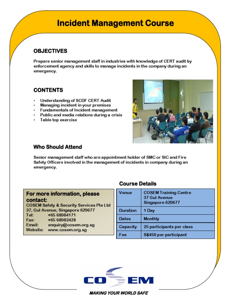 Incident Management Course for Executives | PDF