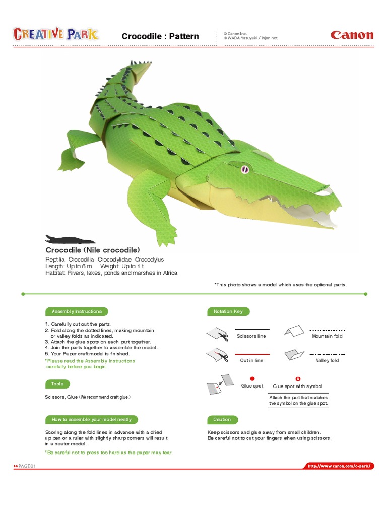 Crocodile Paper Craft | PDF