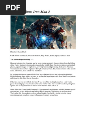 Characteristics Of Iron Man
