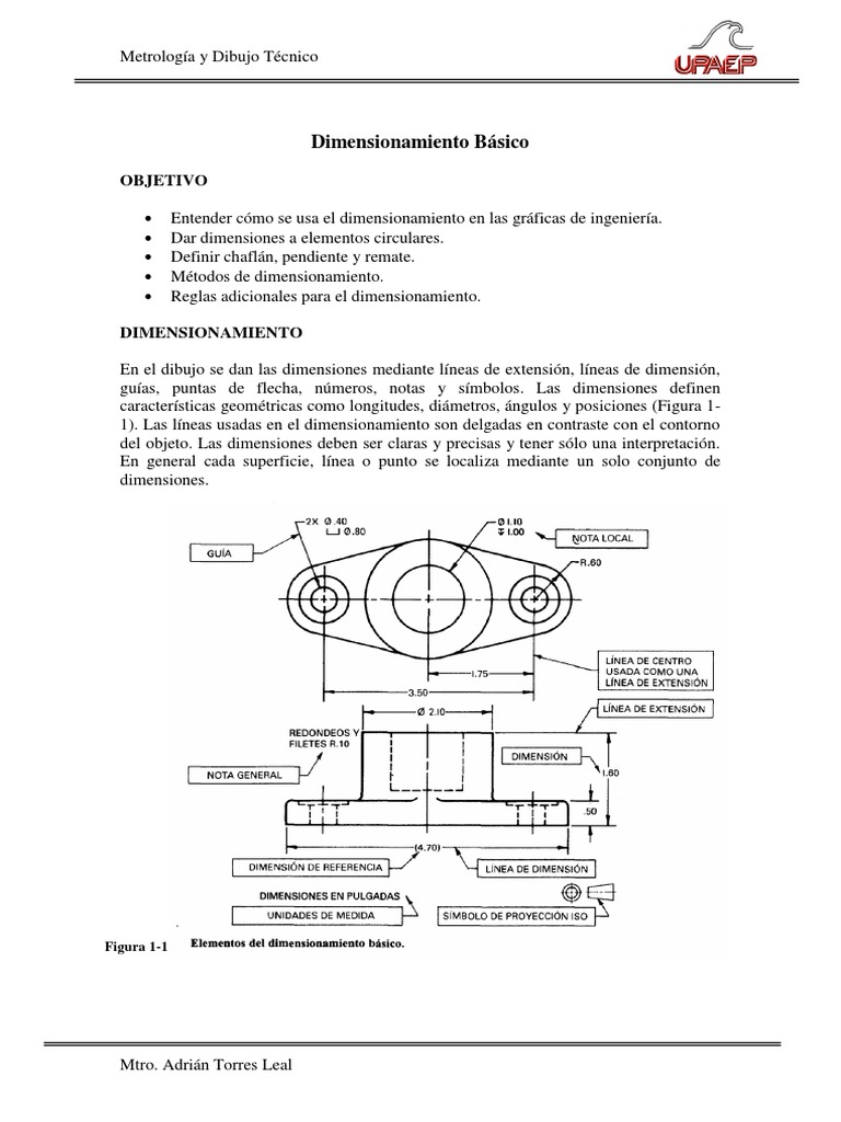 Dimensionamiento en Dibujo Técnico | PDF | Dimensión | Sistema de ...