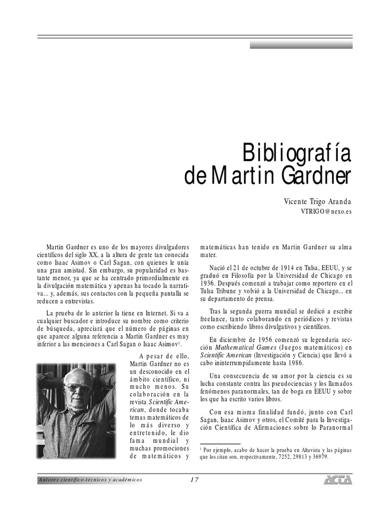 Martin Gardner | PDF | Science | Enseñanza de matemática