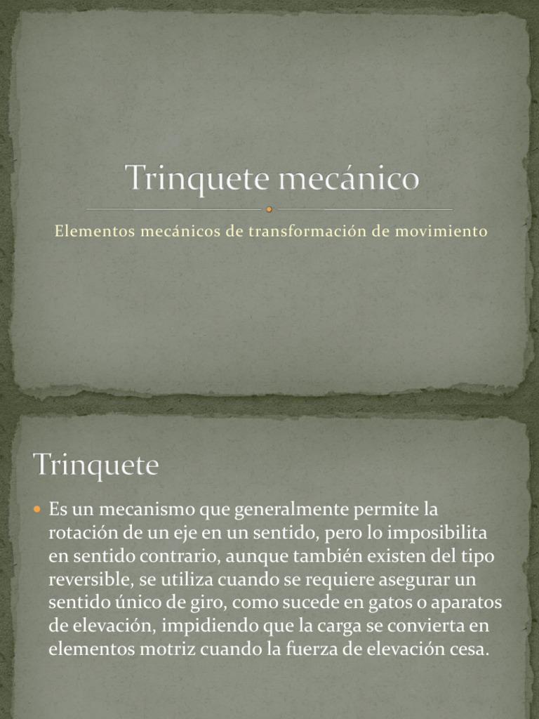 Trinquete Mecánico | PDF