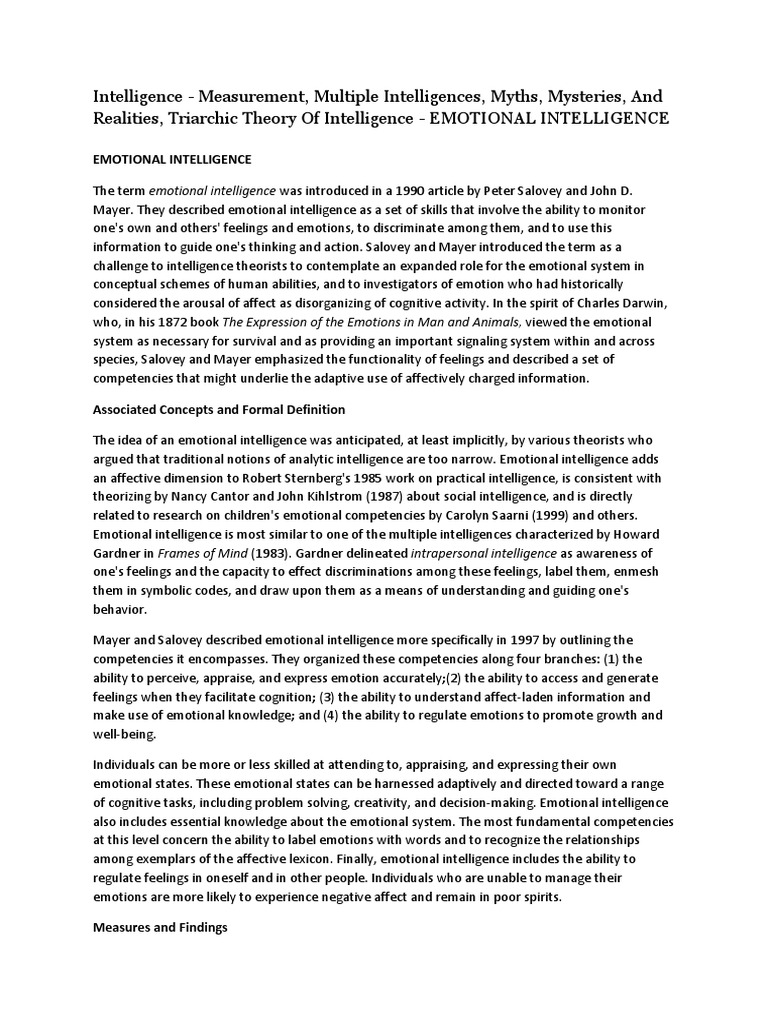 Intelligence - Measurement, Multiple Intelligences, Myths, Mysteries ...