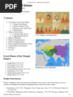 Mongolian Dynasty Family Tree | PDF | Mongols | Royalties