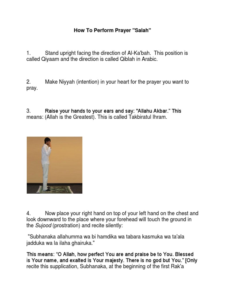 How To Perform Prayer "Salah" | PDF | Religious Belief And Doctrine | Salat