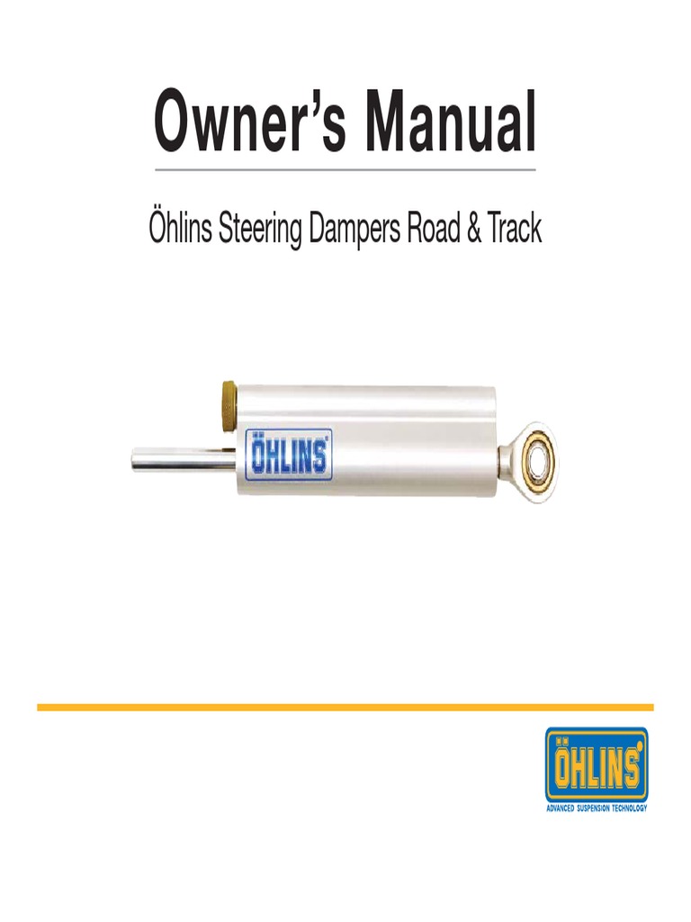 Ohlins Steering Damper Manual | PDF | Cylinder (Engine) | Piston