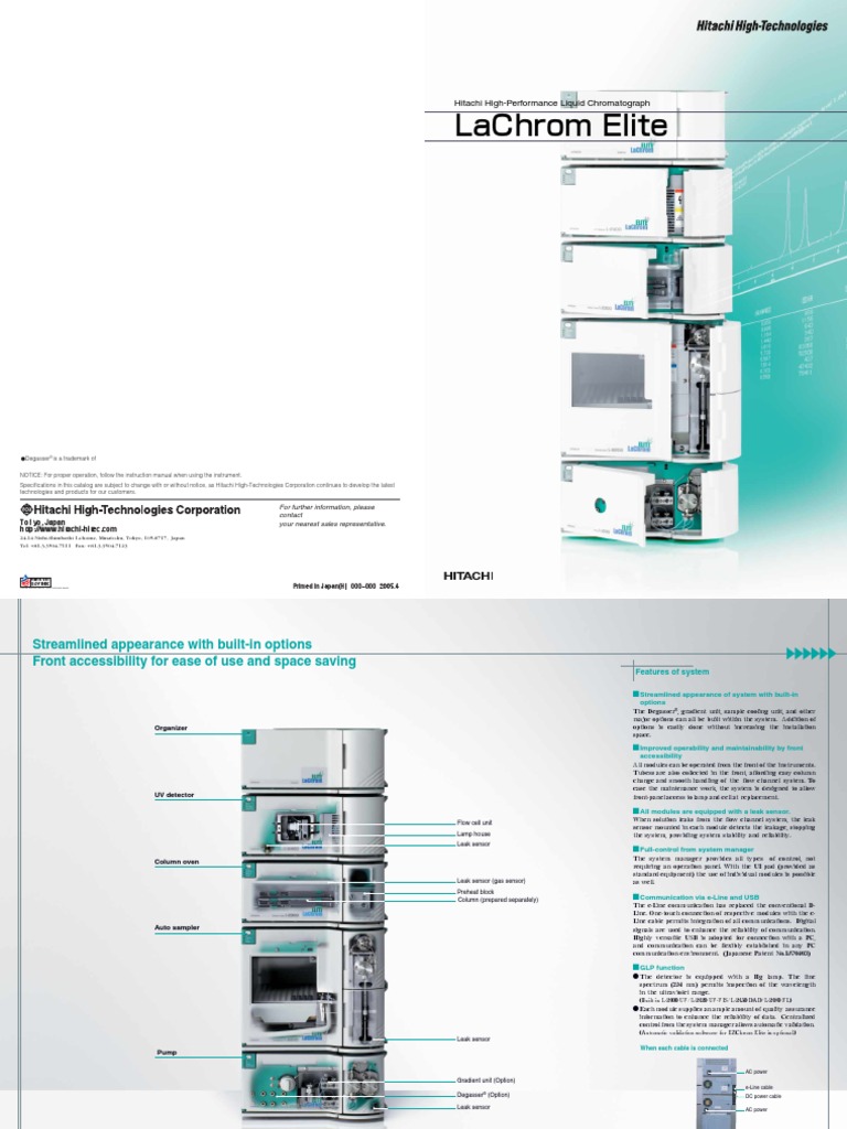 Lachrom Elite: Hitachi High-Performance Liquid Chromatograph | PDF ...