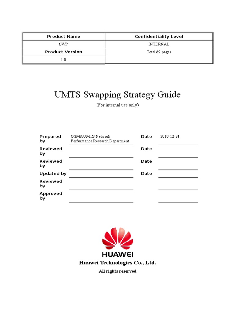 UMTS Swapping Strategy Guide | PDF | 3 G | High Speed Packet Access