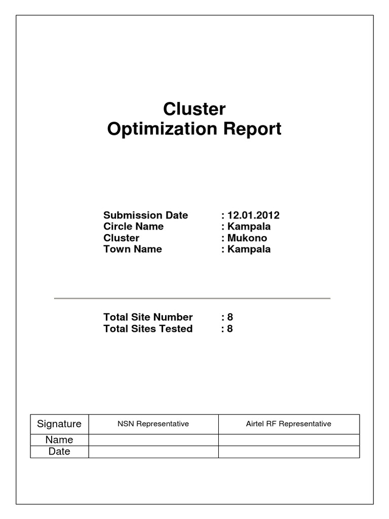 Mukono Cluster Report | PDF | High Speed Packet Access | Wireless