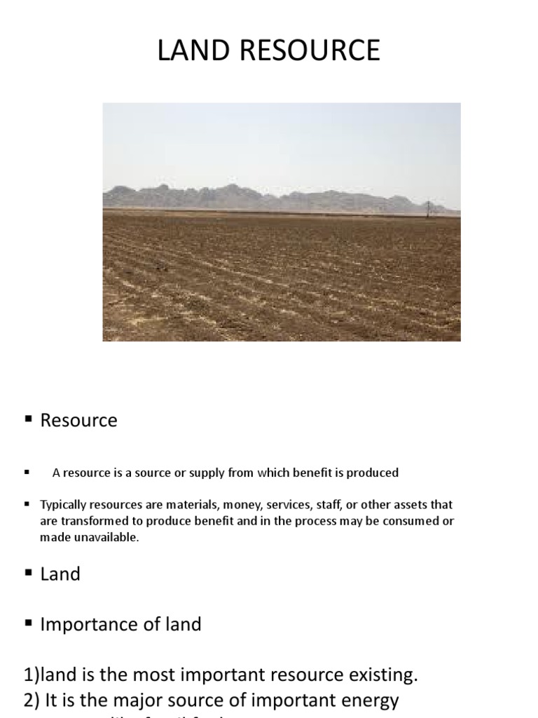 Land Resource and Energy Resources | PDF | Renewable Resources | Resource