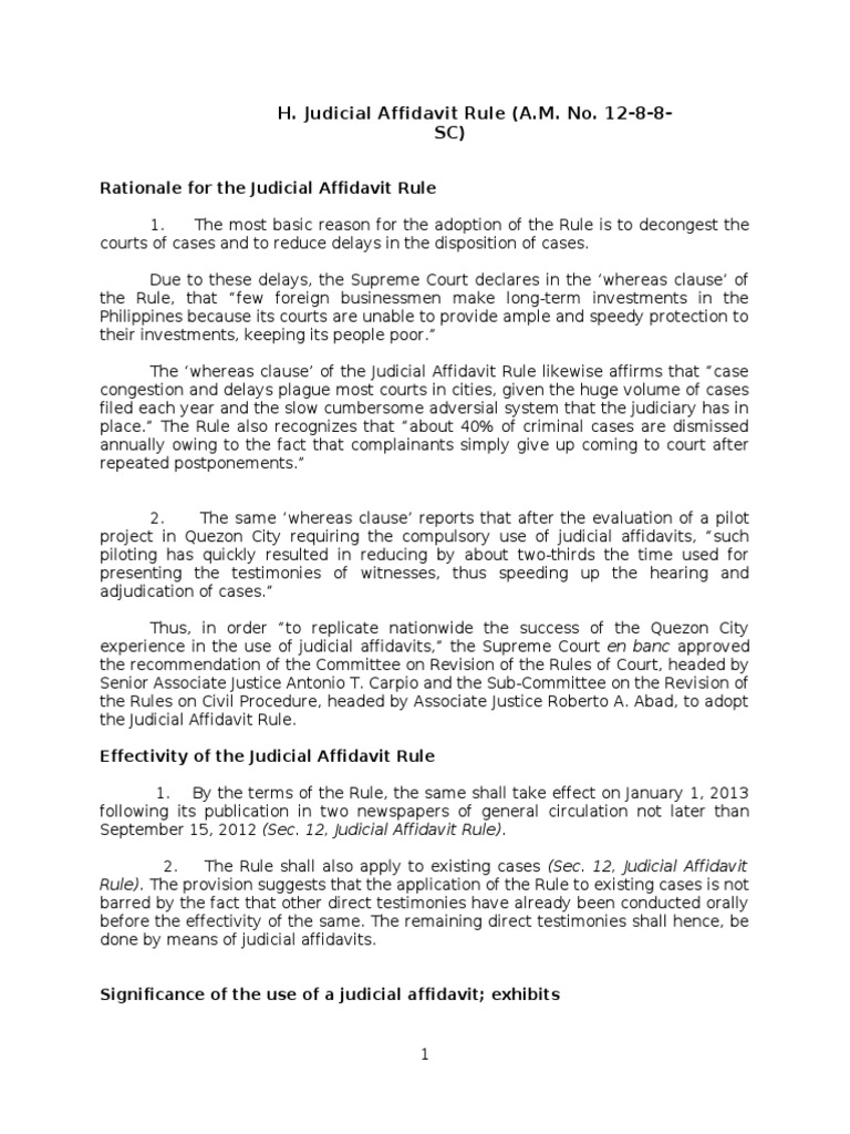 Judicial Affidavit Rule - New | PDF | Affidavit | Prosecutor