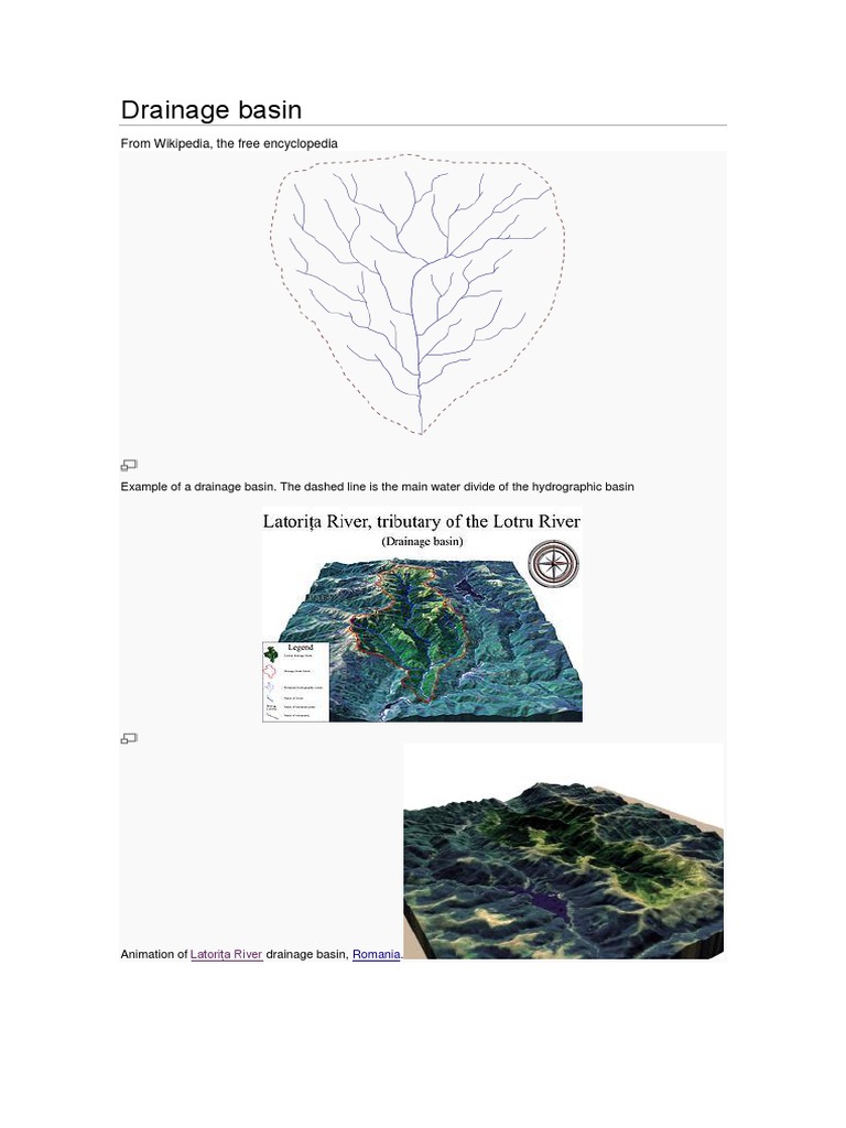Drainage Basin: From Wikipedia, The Free Encyclopedia | PDF | Aquatic ...