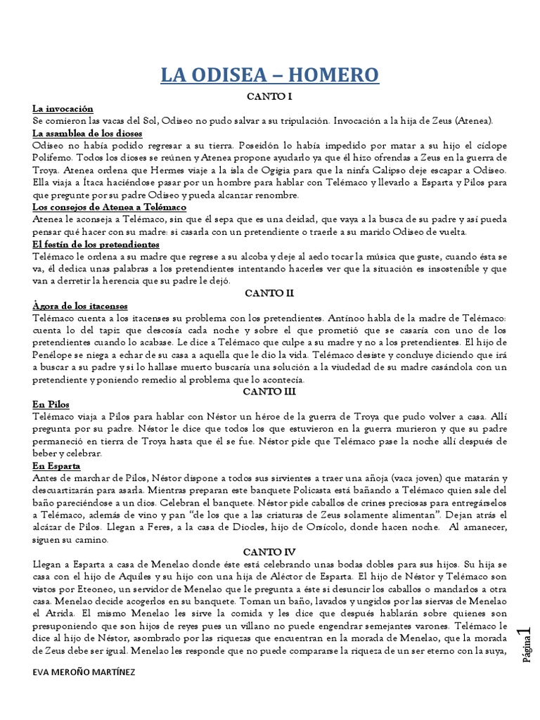 La Odisea.pdf | Odisea | Odiseo