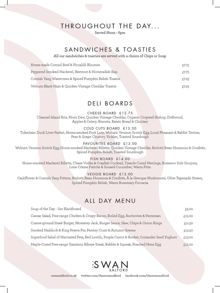 Deli Boards & All Day Menu Options | PDF