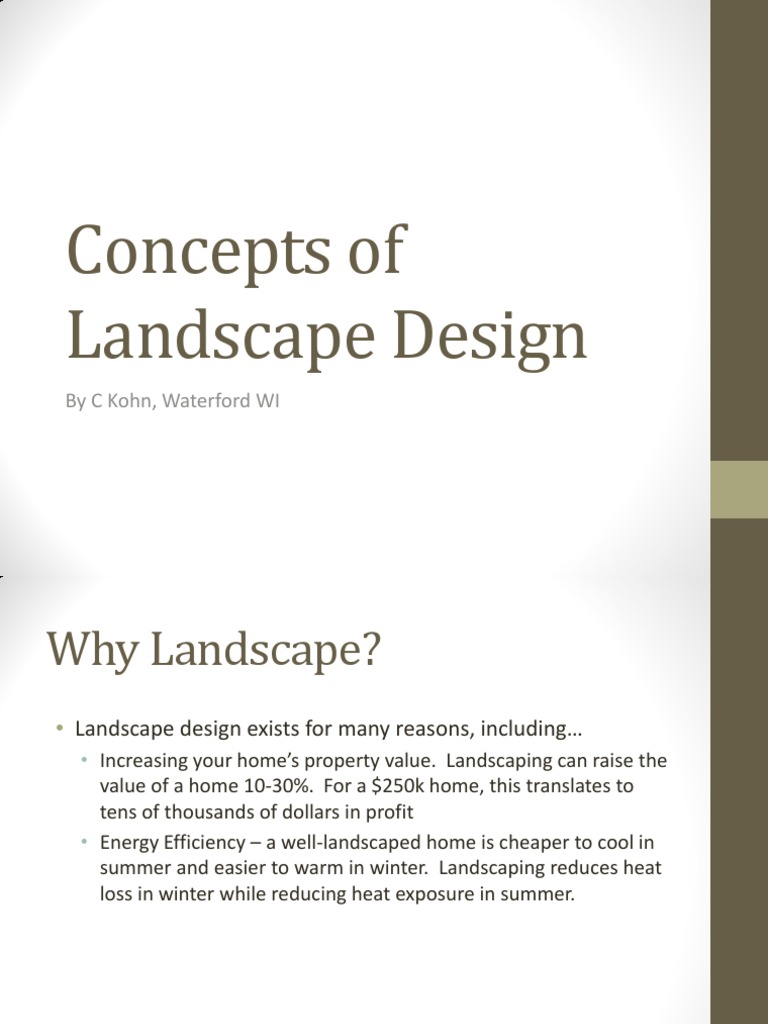 Concepts of Landscape Design | Download Free PDF | Shape | Landscape