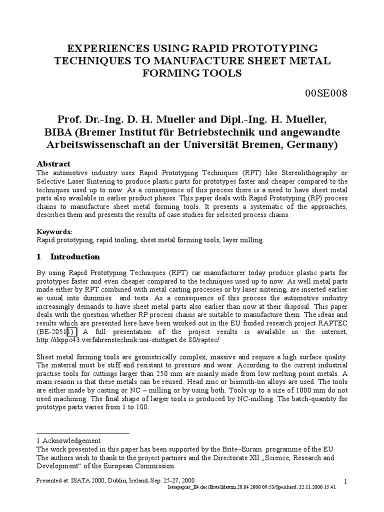 RPT Sheet Metal Forming | PDF | Sheet Metal | Metals