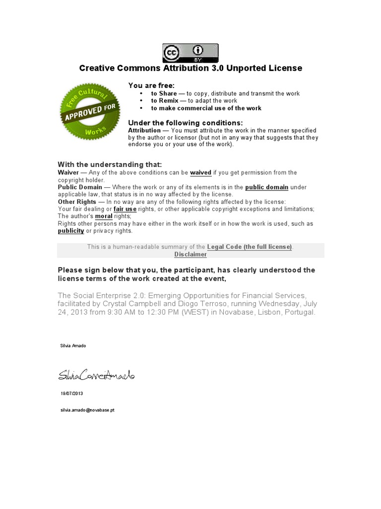 Creative Commons Attribution | PDF | Art