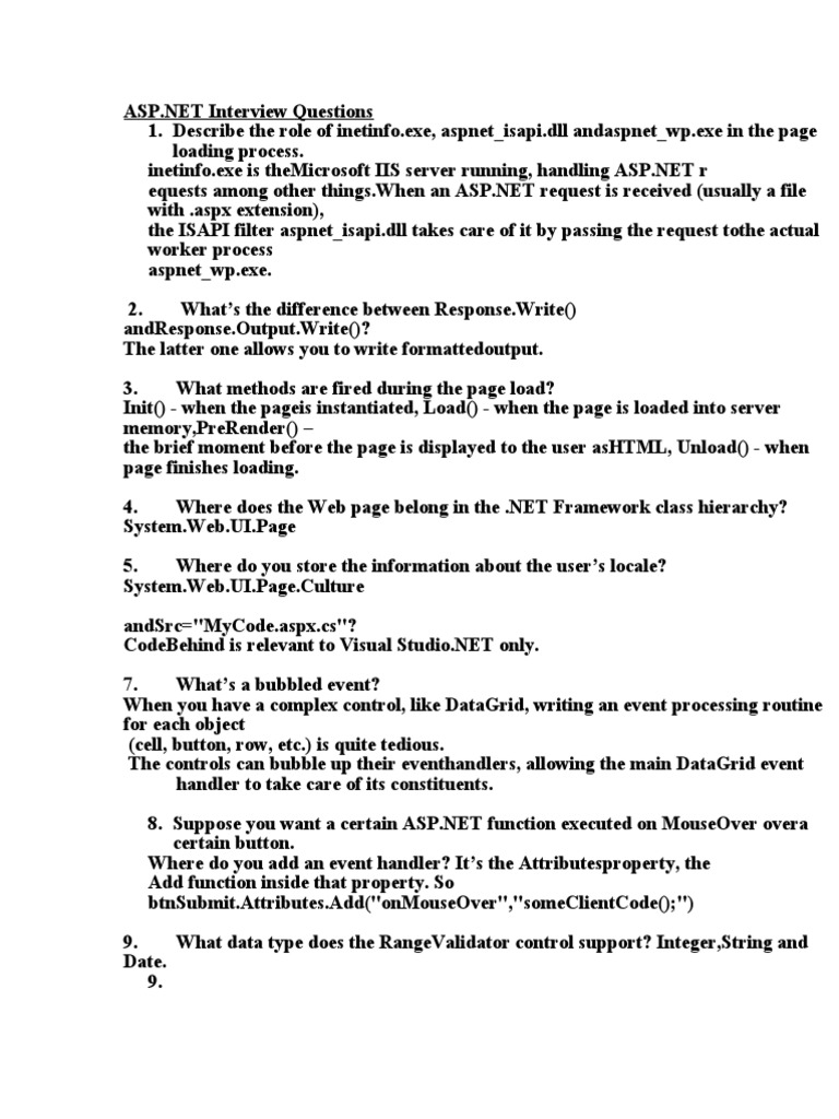 ASP Net Faqs | PDF | Dynamic Web Page | Web Service ASP Net Faqs | PDF | Dynamic Web Page | Web Service