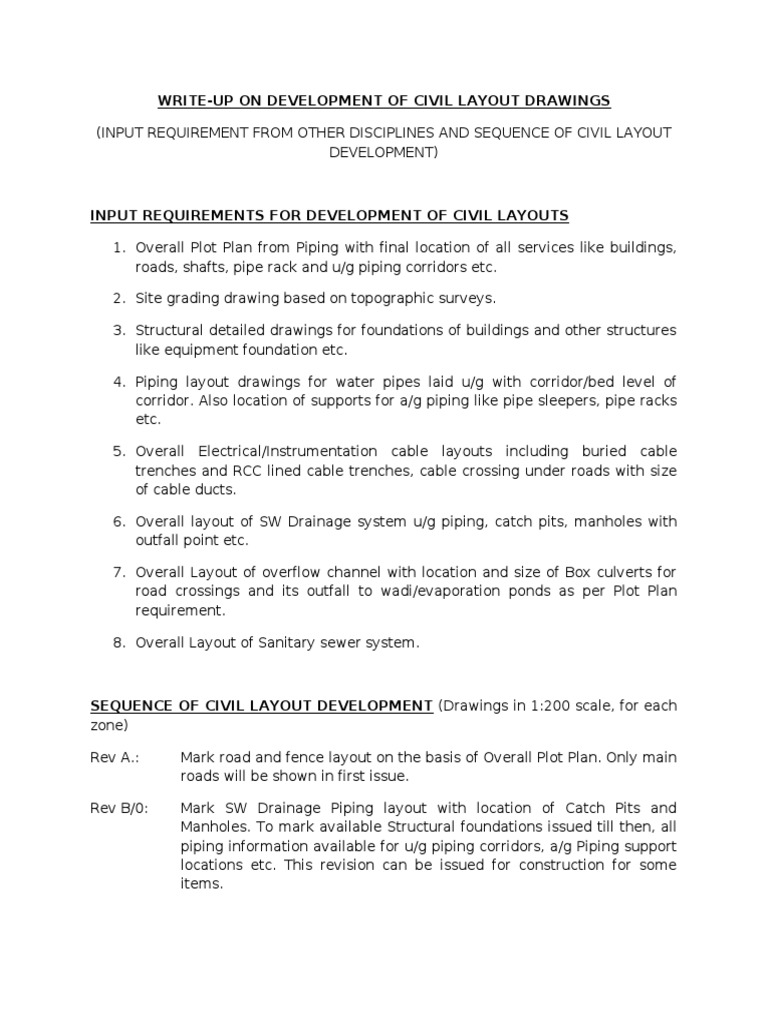 Civil Layout Drawings | PDF | Sanitary Sewer | Engineering