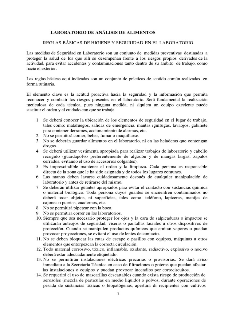 Procedimiento para Anã¡lisis de Alimentos | PDF | Herida | Laboratorios