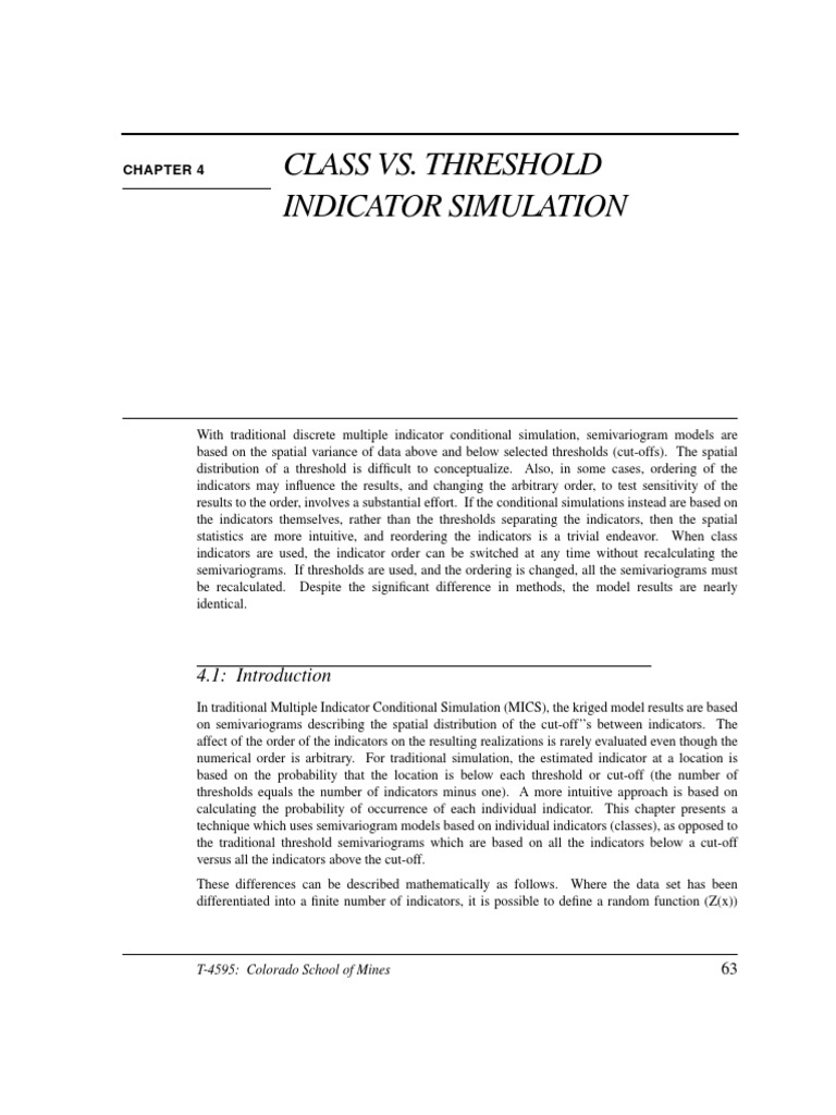 The Threshold Indicator Simulation | PDF | Reference Range ...