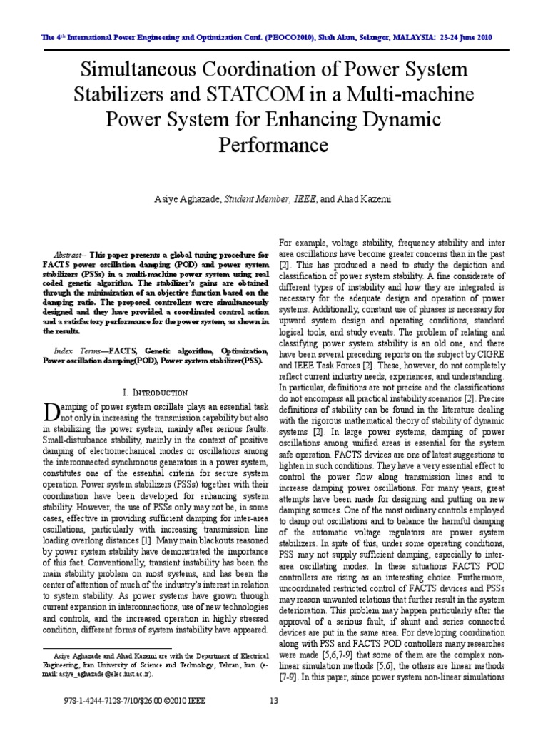 Statcom | PDF | Genetic Algorithm | Physics