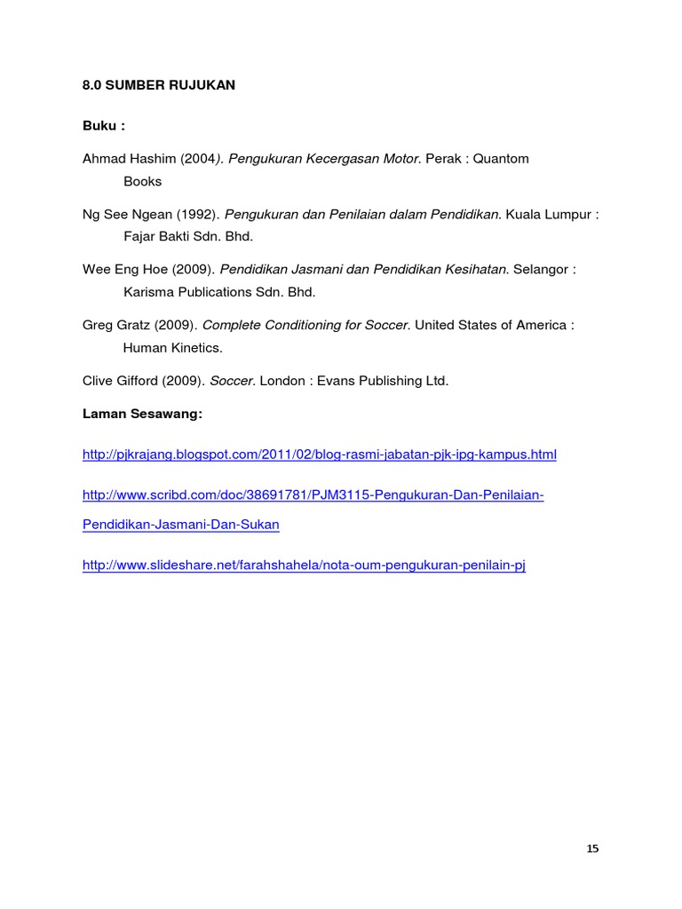 Sumber Rujukan PJM 3115 | PDF