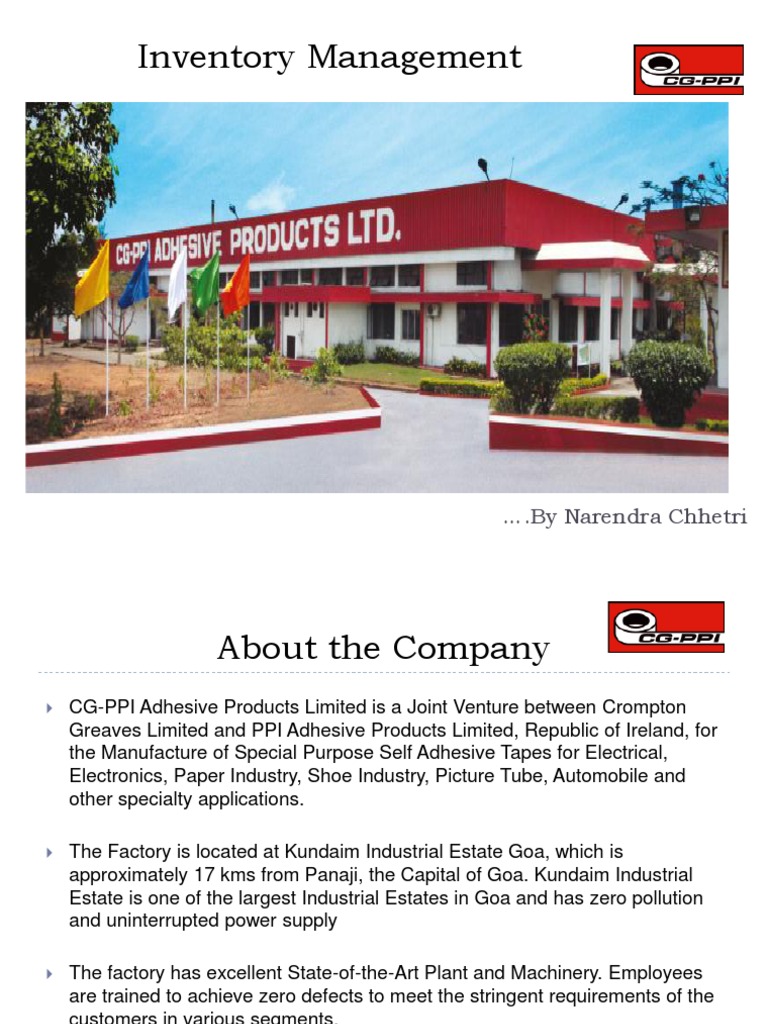 CG-PPI Adhesive Products Inventory Analysis | PDF | Inventory | Adhesive