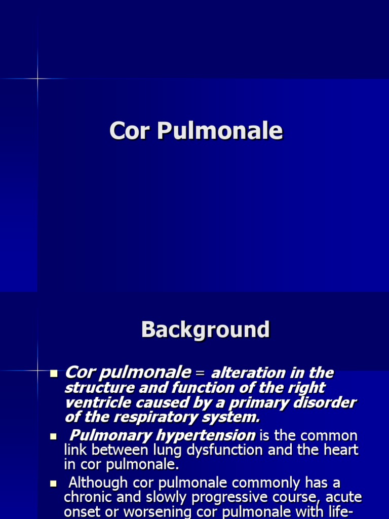 Cor Pulmonale | Chronic Obstructive Pulmonary Disease | Hypertension