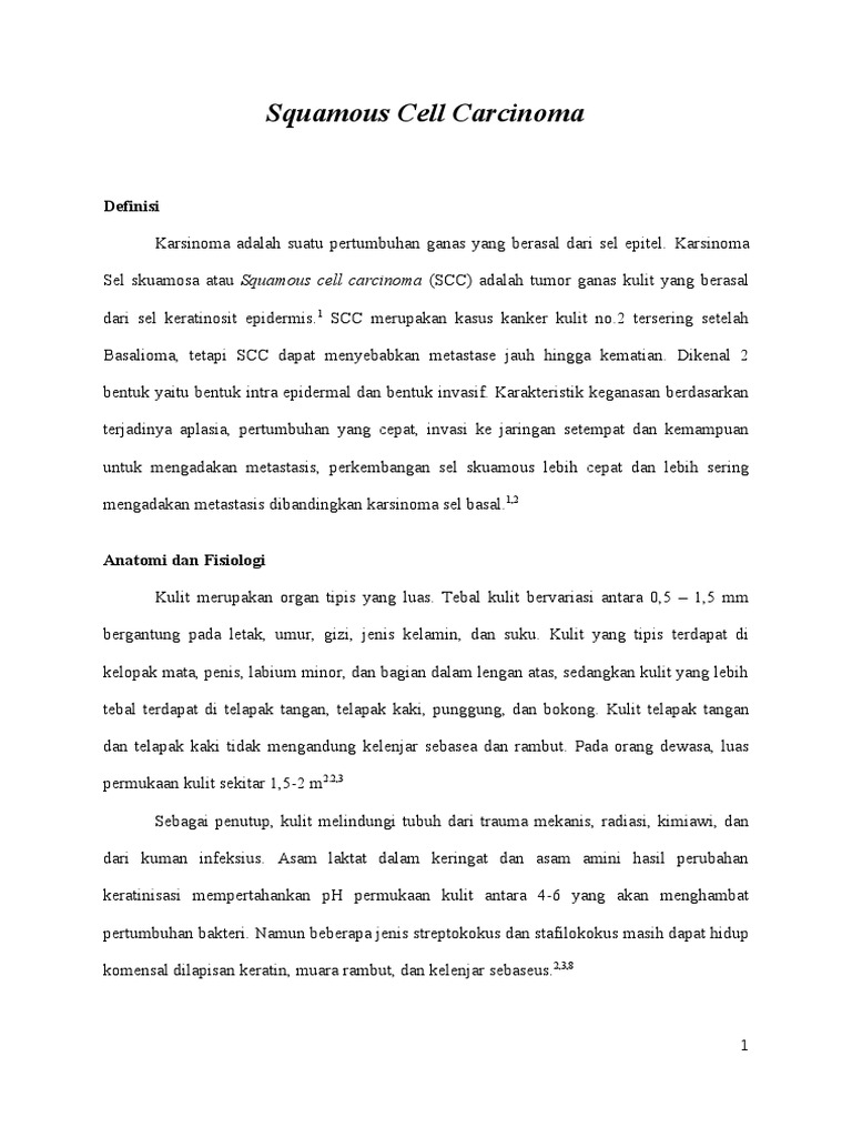 Refarat Squamous Cell Carcinoma Icha | PDF