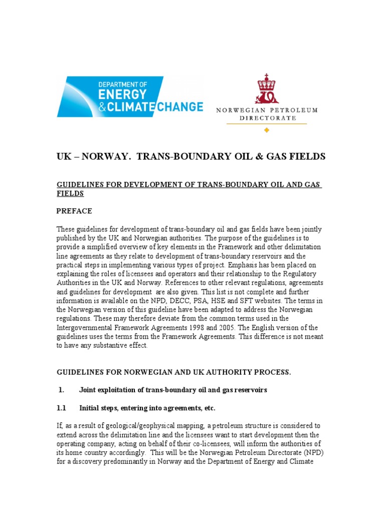Norway-Guidelines For Oil&Gas Field Development Plan | PDF | Norway ...