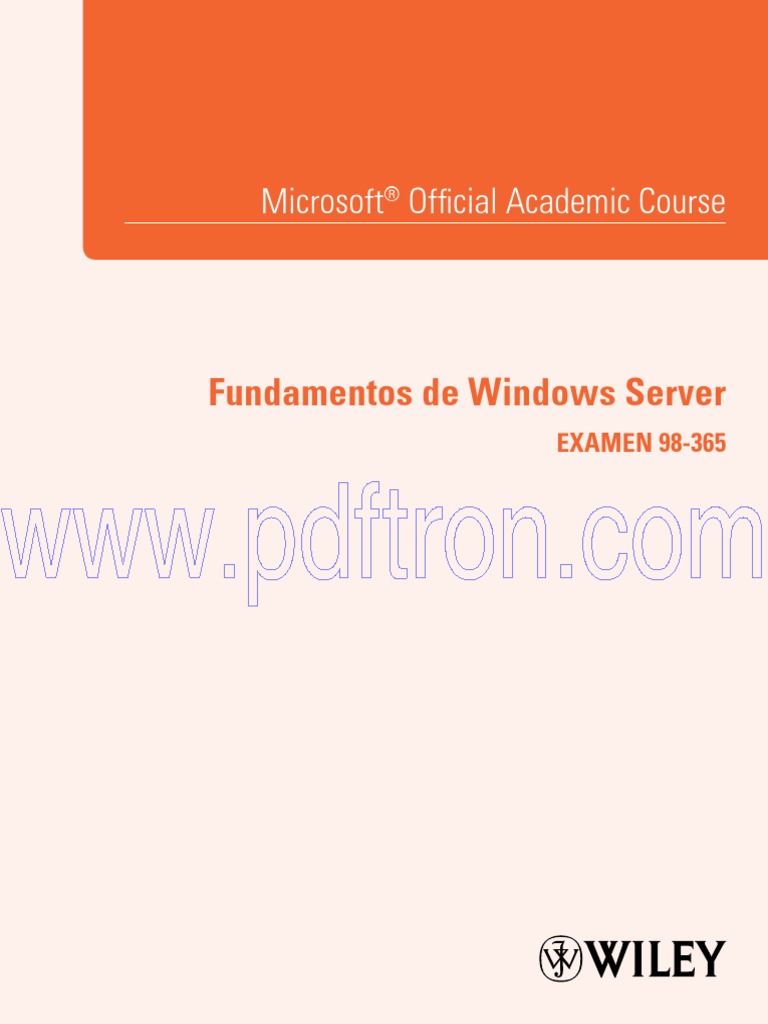 98-365 Fundamentos de Windows Server | PDF | Servidor (Computación ...