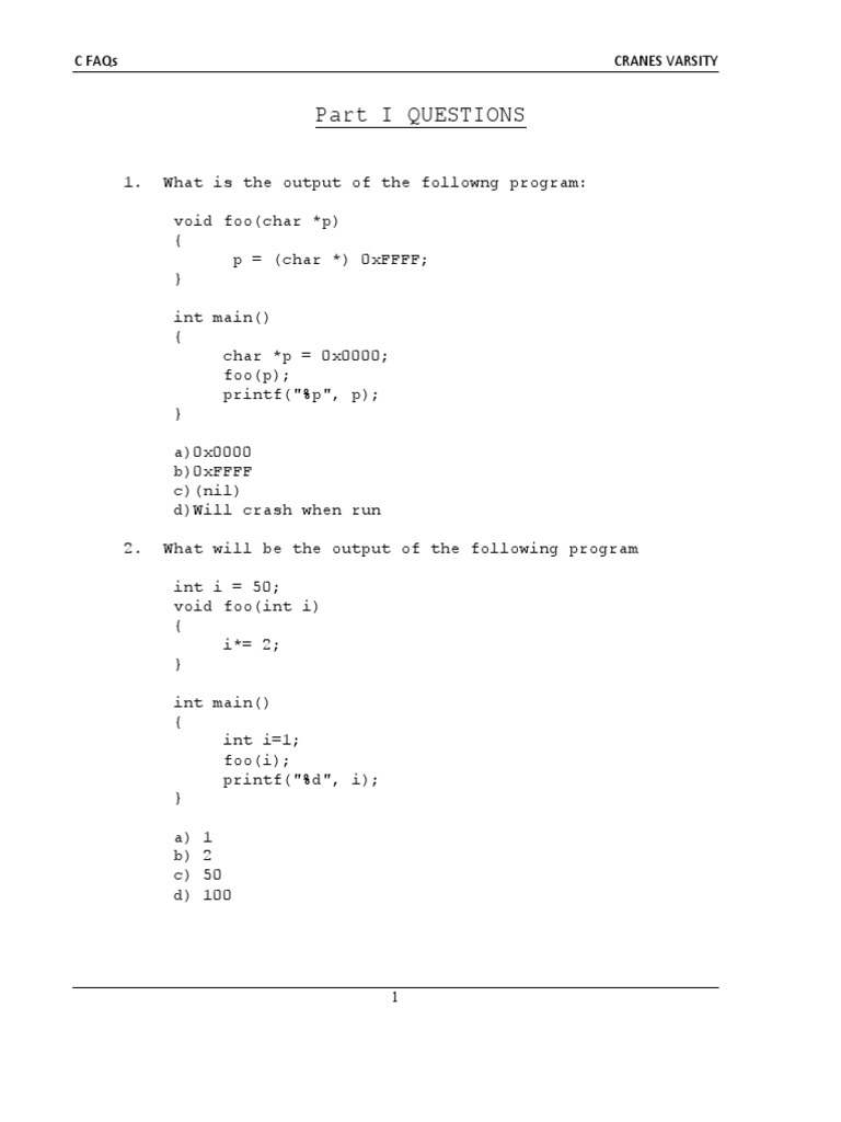 C Faq3 | PDF | C (Programming Language) | Pointer (Computer Programming)