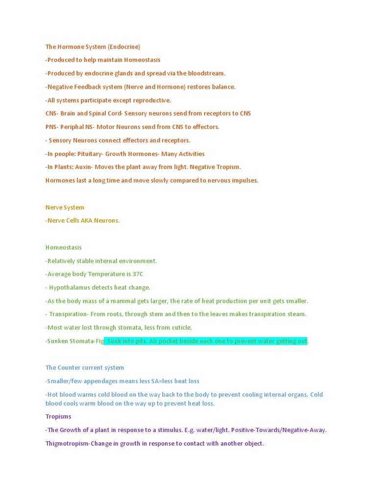 Understanding Hormone and Nerve Systems | PDF