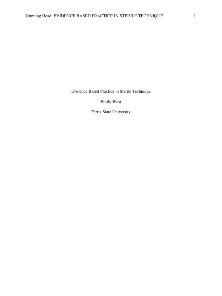 Ebp Paper | PDF | Evidence Based Practice | Infection Control