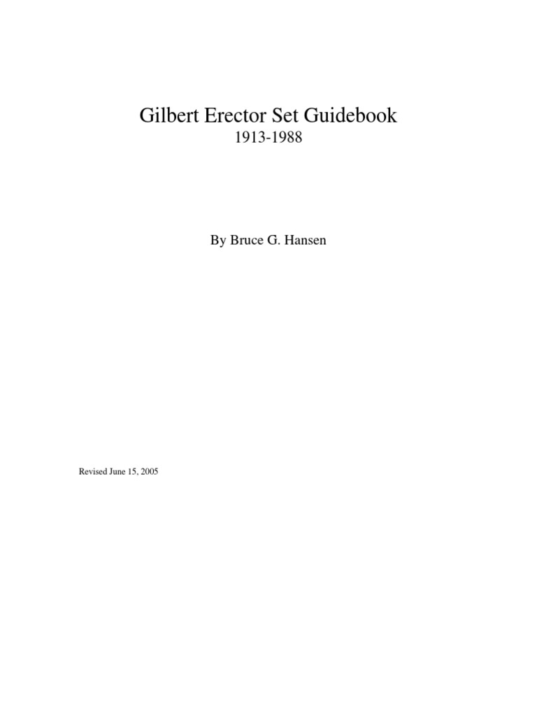 ERECTOR Set Guide Book | PDF