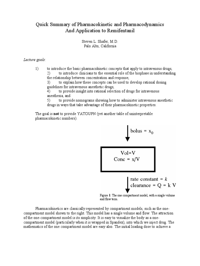 Pharmacokinetics and Pharmacodynamics | PDF | Pharmacokinetics | Anesthesia