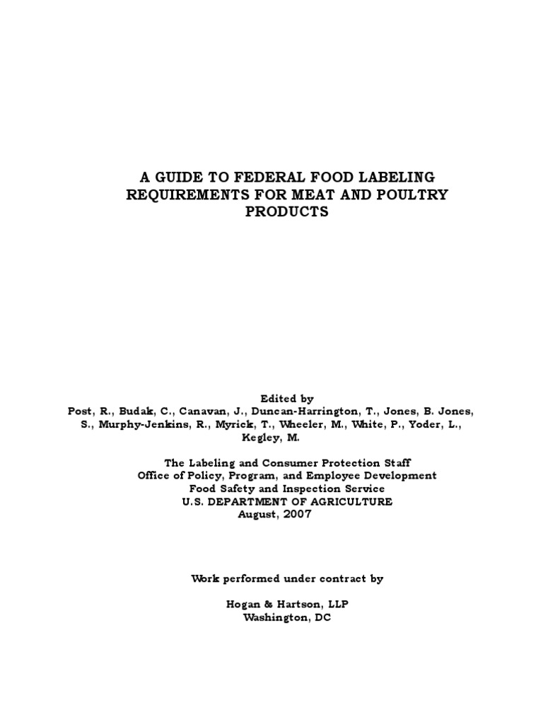 Labeling Requirements Guide | PDF | Federal Food | Food And Drug ...