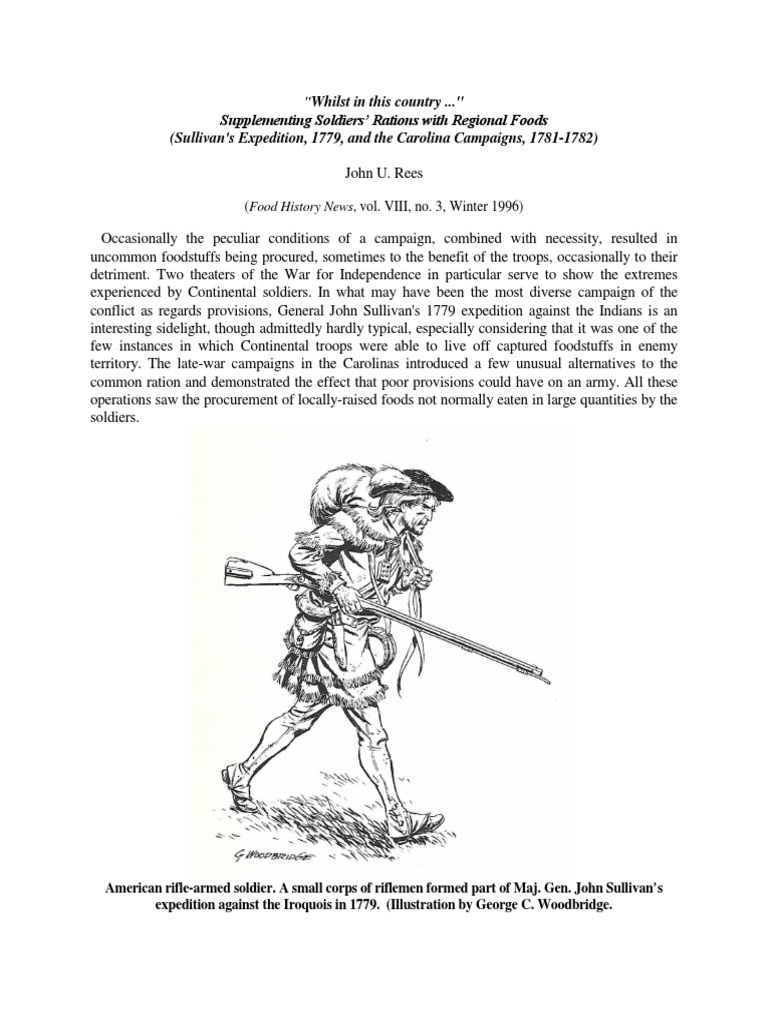 "Whilst in This Country ... " Supplementing Soldiers' Rations With ...